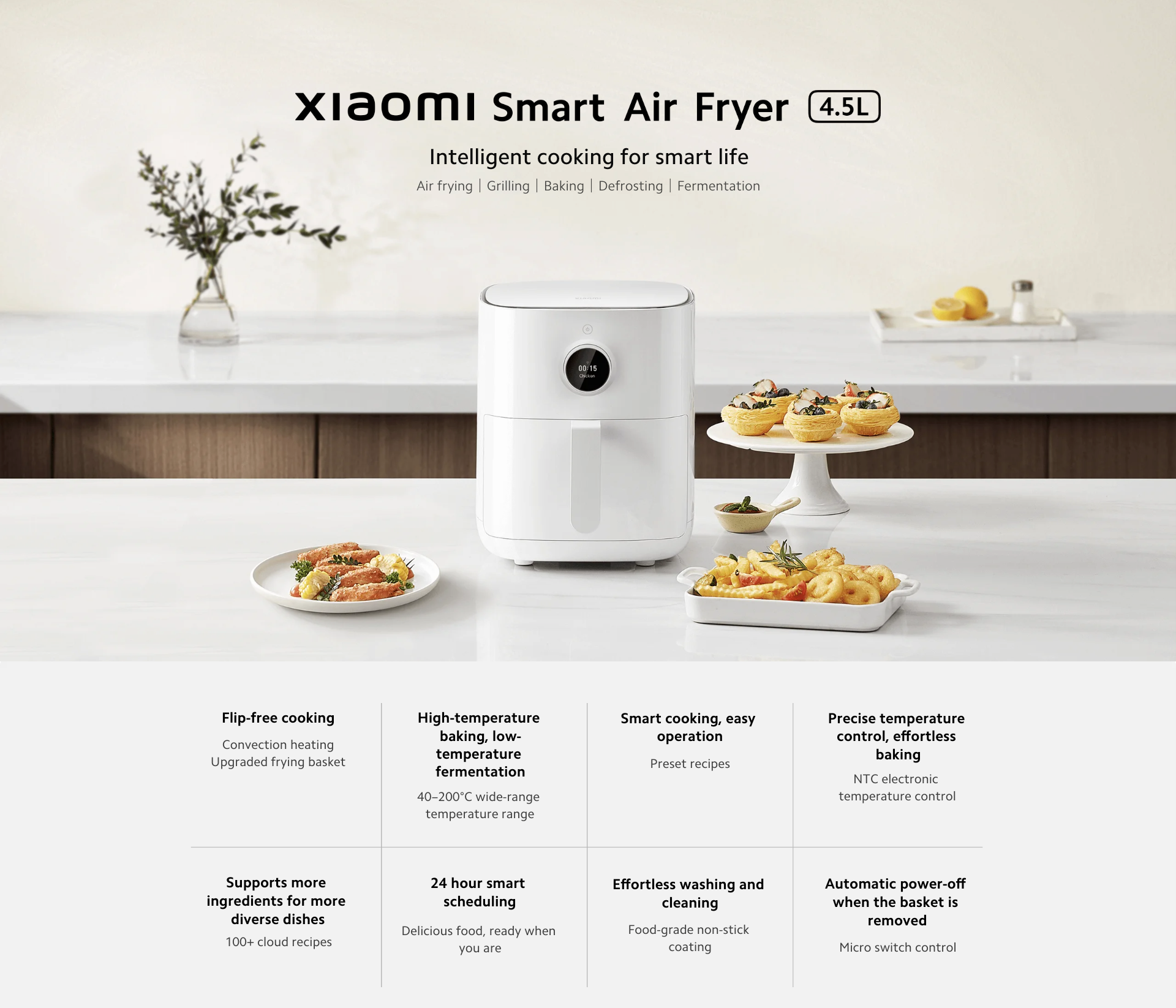 Friteuse Xiaomi Smart Air Fryer 4.5L - Xiaomi Tunisie
